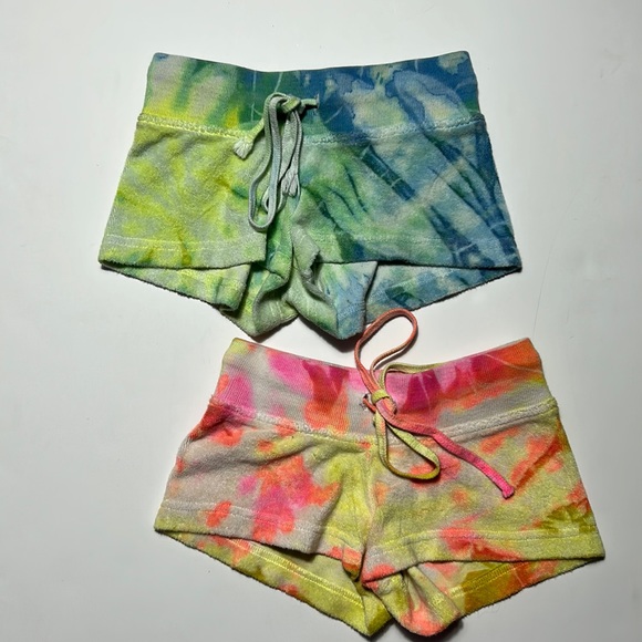 Hard Tail | Bottoms | Euc 2 Pair Girls Hard Tail Terry Shorts Tie Dye ...